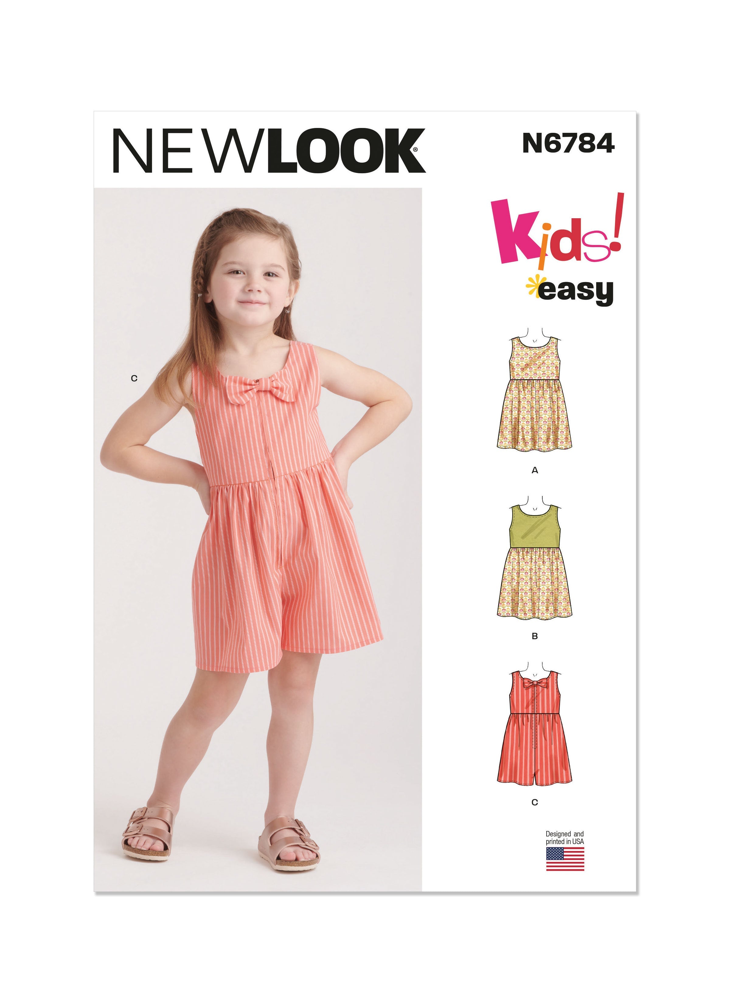 Newlook Pattern 6784 Children's Dresses and Romper – Lincraft New Zealand