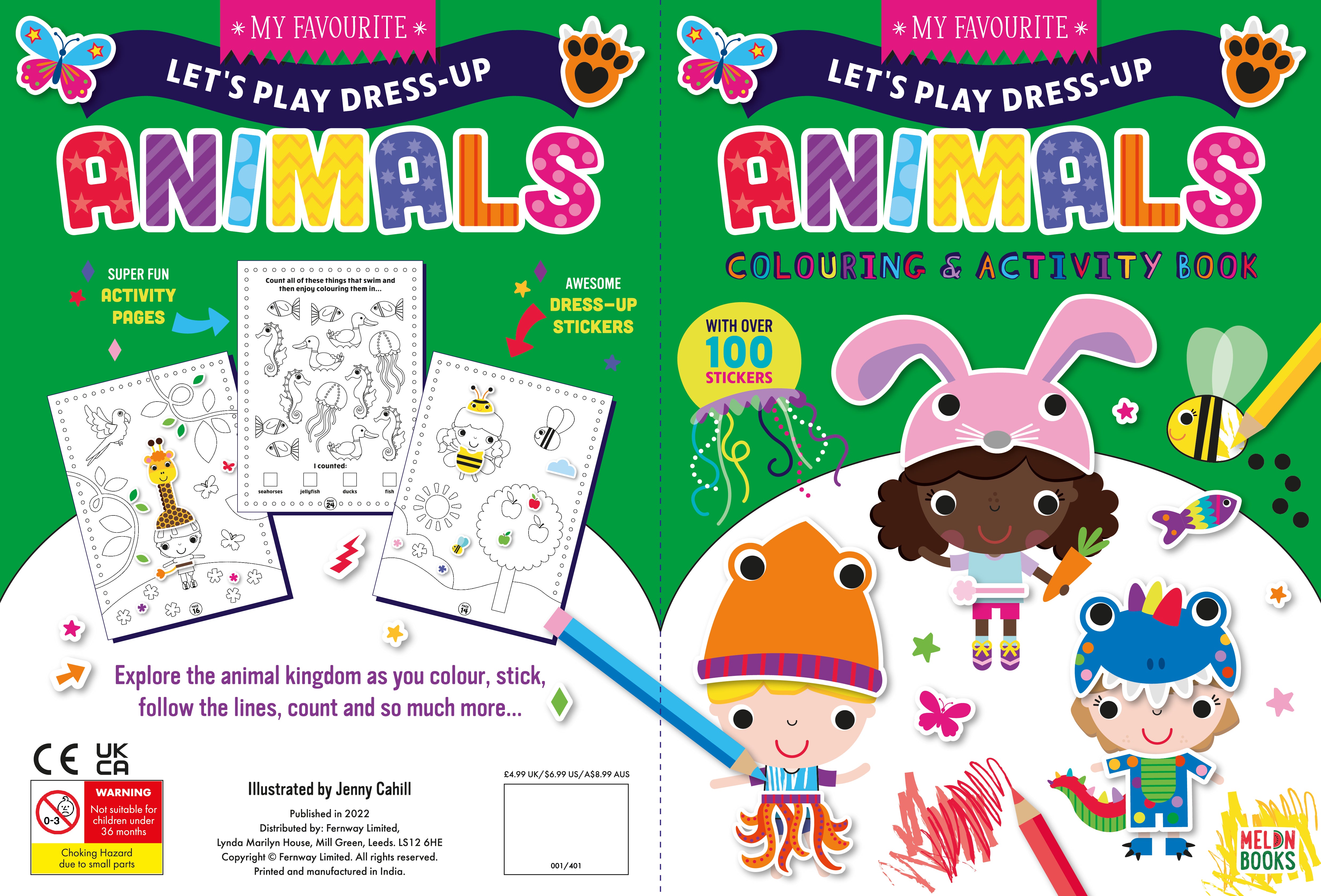 Lets Play Dress Up Colouring & Activity Book, Animals – Lincraft New ...