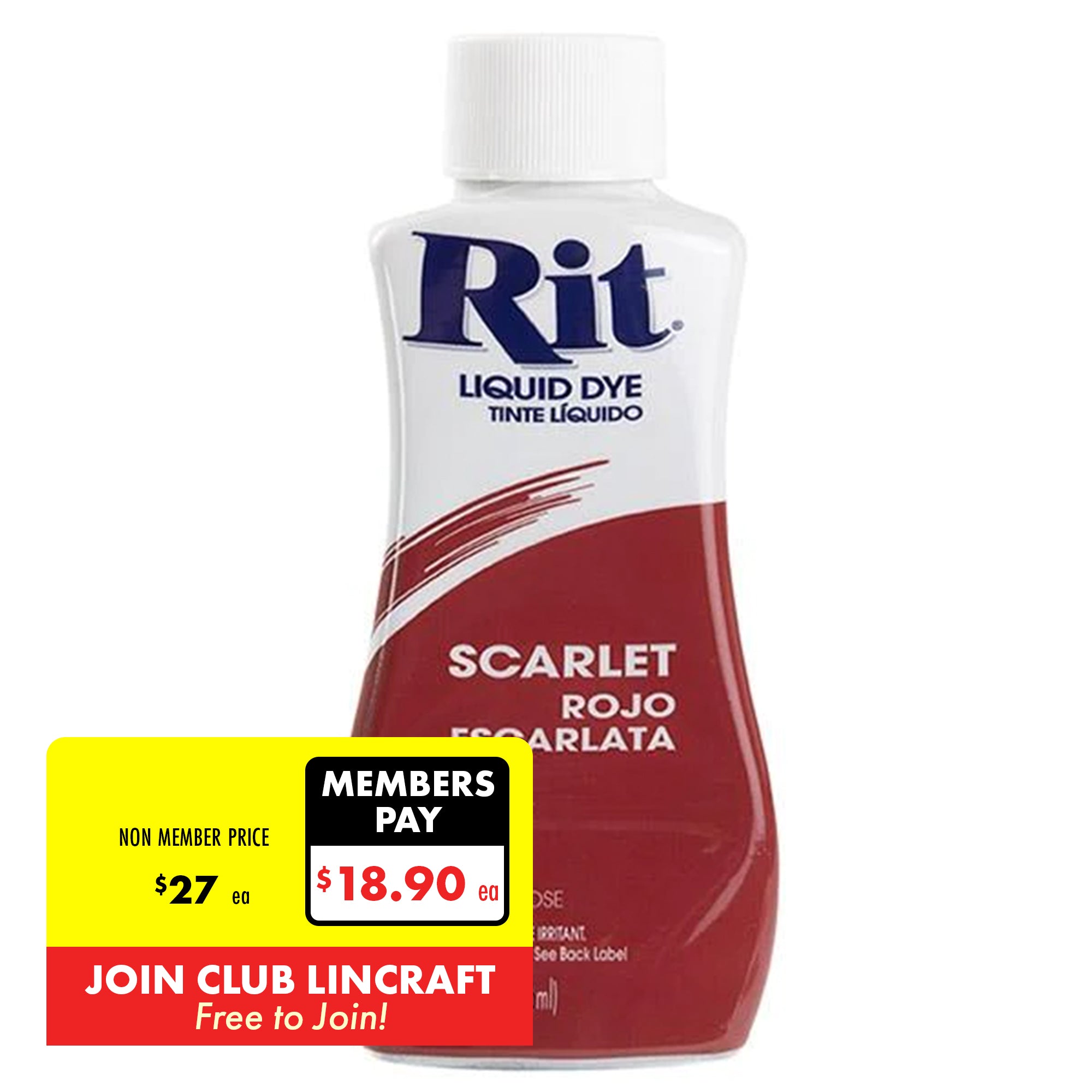 Rit Liquid Fabric Dye, Scarlet- 236ml – Lincraft New Zealand