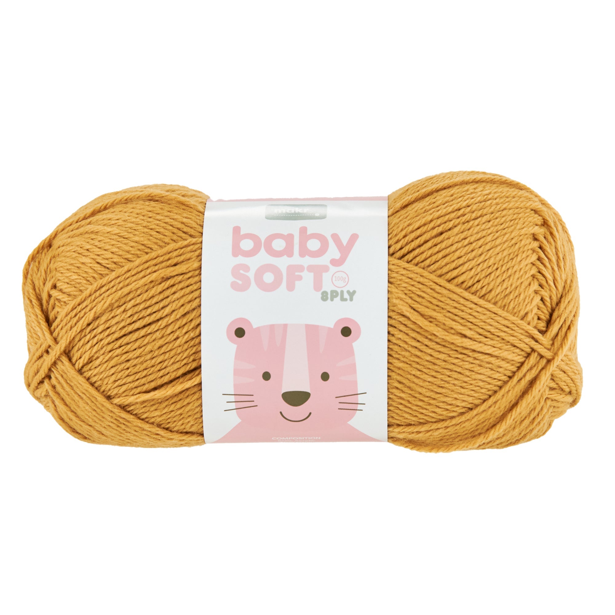 Makr Baby Soft Crochet & Knitting Yarn 8ply, 100g Acrylic Nylon Blend ...