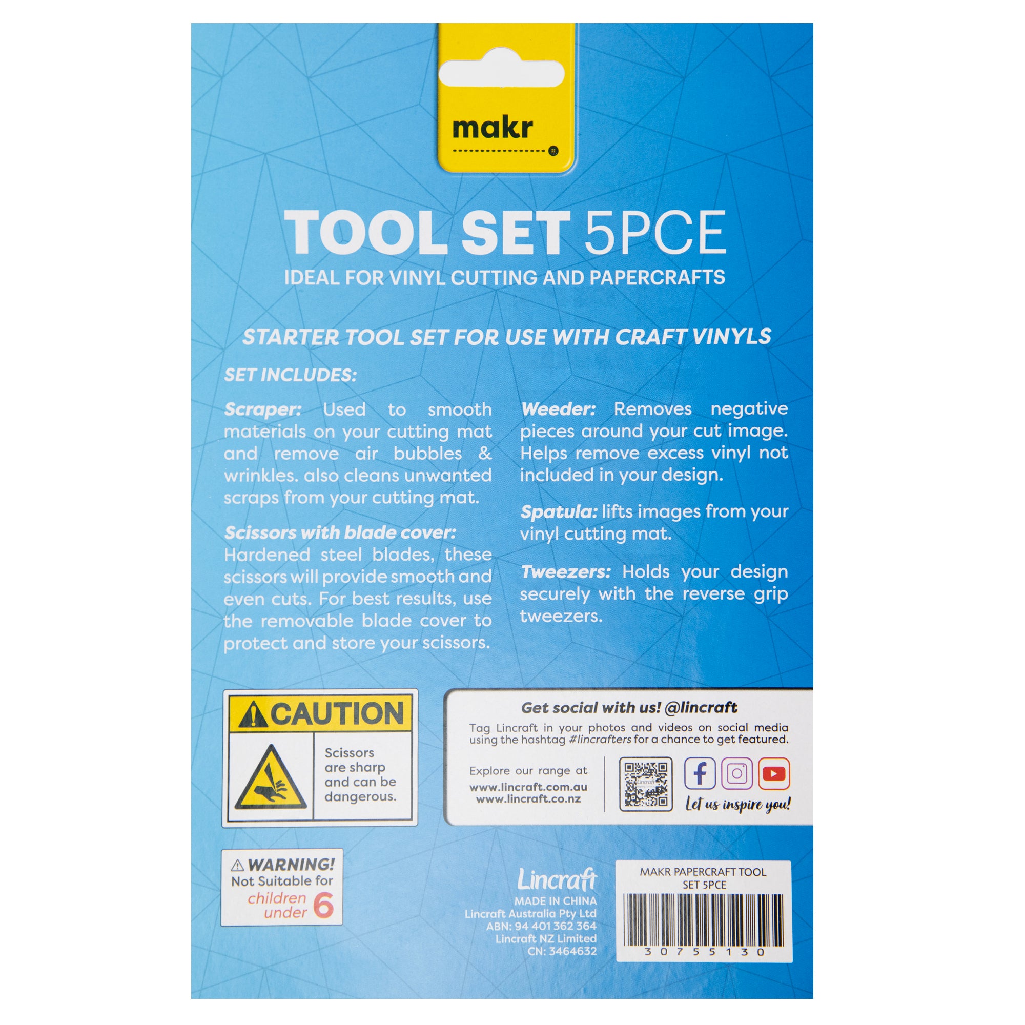 Makr Papercraft Tool Set 5pce – Lincraft New Zealand