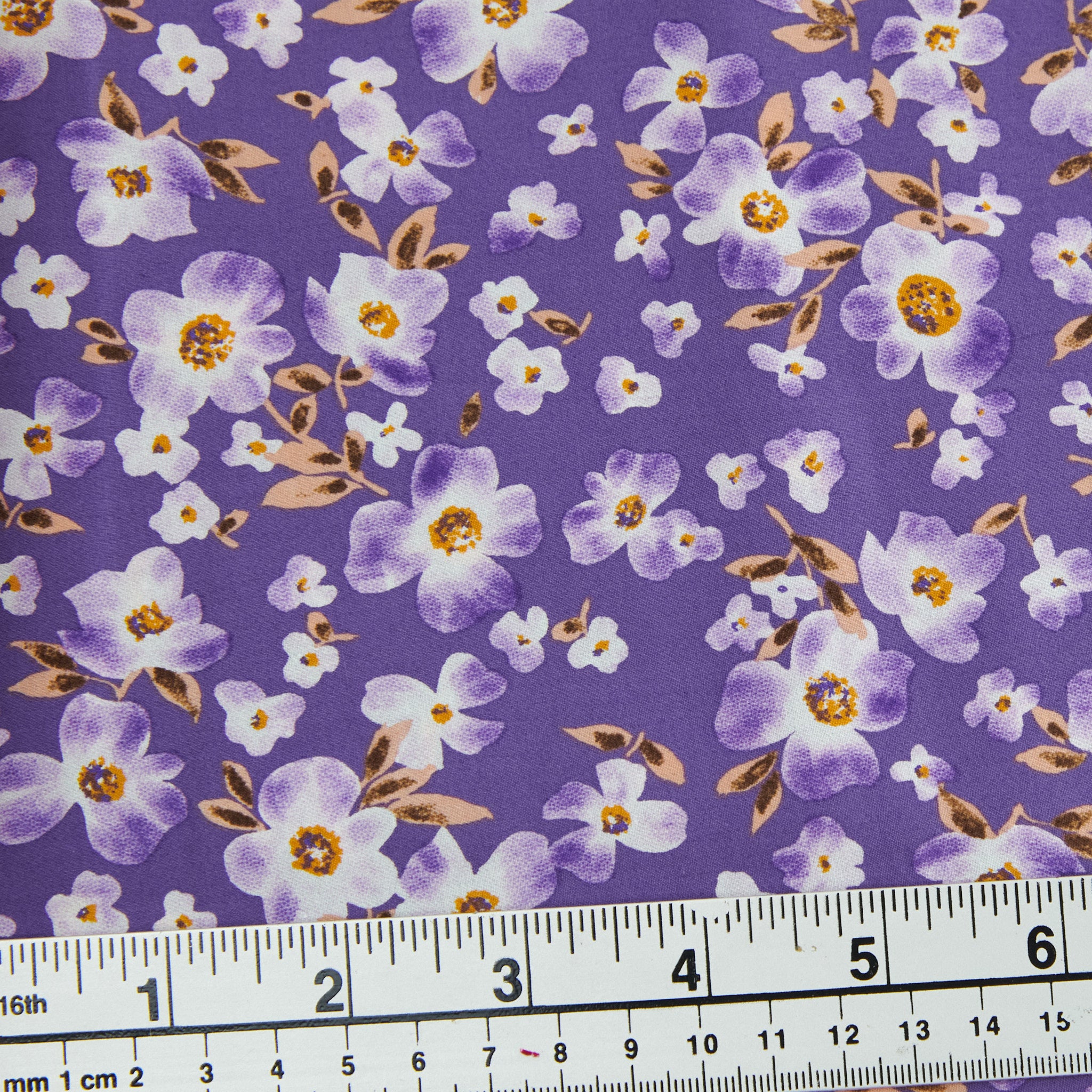 Printed Cotton Lawn Fabric, Purple Adelfa- Width 140cm – Lincraft New ...