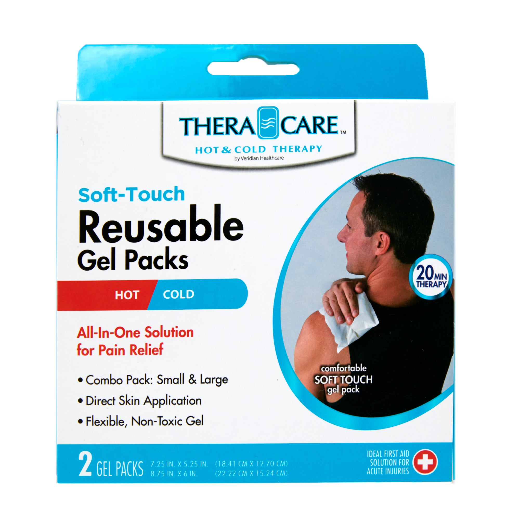 Soft Touch Hot And Cold Reusable Gel Packs. 2pk. 18.41cm X 12.70 And 2 ...