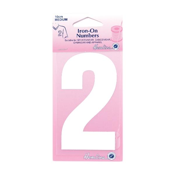 Hemline Iron On Numeral, White 2- 10cm – Lincraft New Zealand