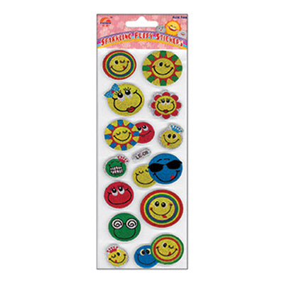 Sullivans Puffy Sticker, Sparkle Smileys – Lincraft New Zealand