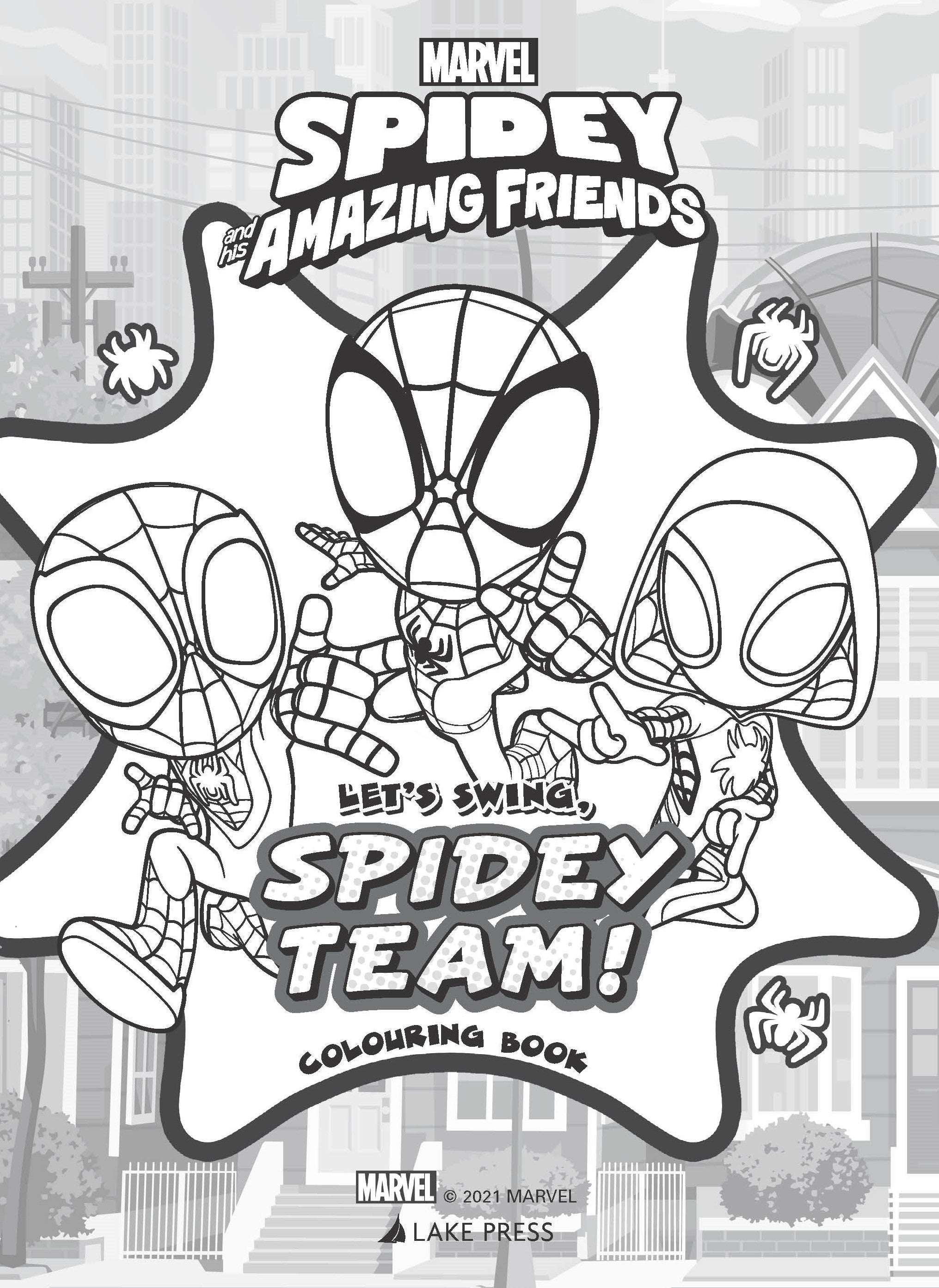 spiderman and his amazing friends coloring pages