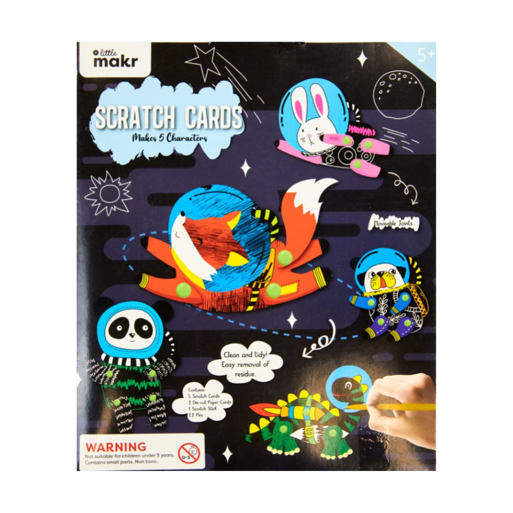 Little Makr Scratch Cards, Furry Animals – Lincraft New Zealand