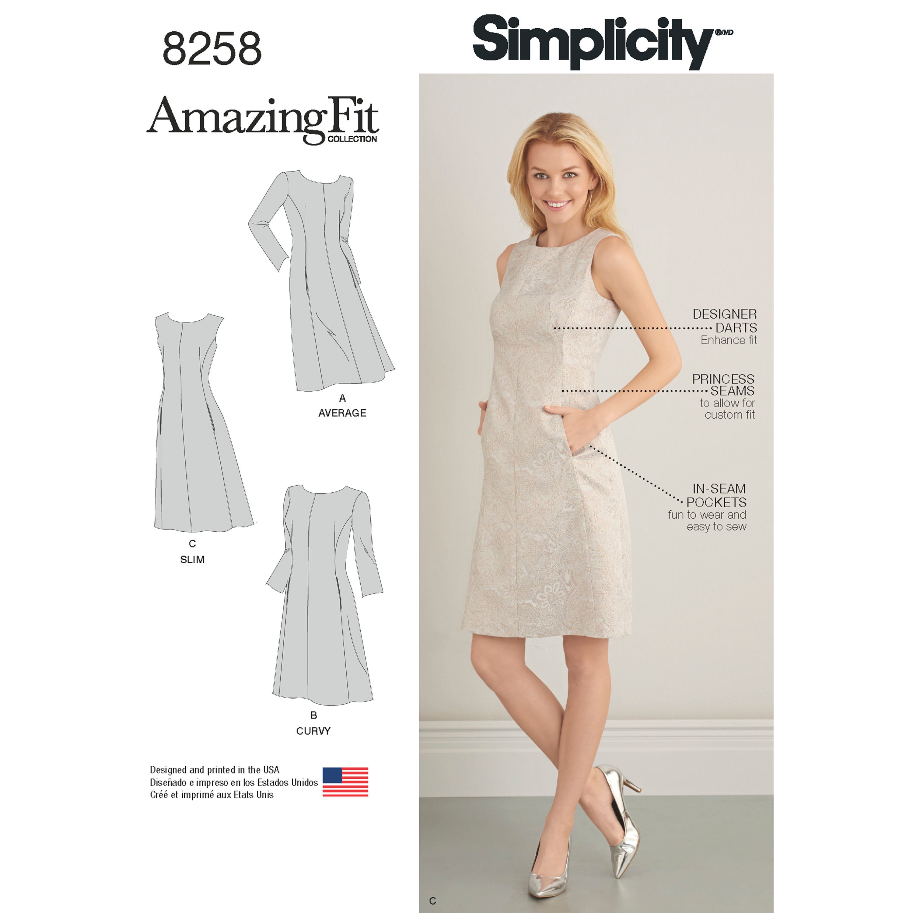 Simplicity Pattern 8258 Women's and Plus Size Amazing Fit Dress ...